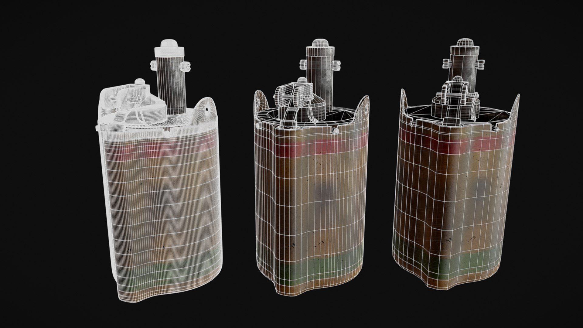 British WW2 Explosives Pack 3D Model - TurboSquid 2352683