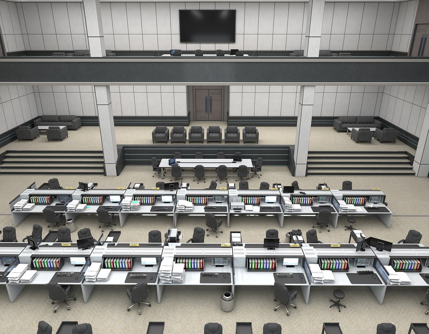 Mission Control Center-Low-Poly 3D Model - TurboSquid 2099322