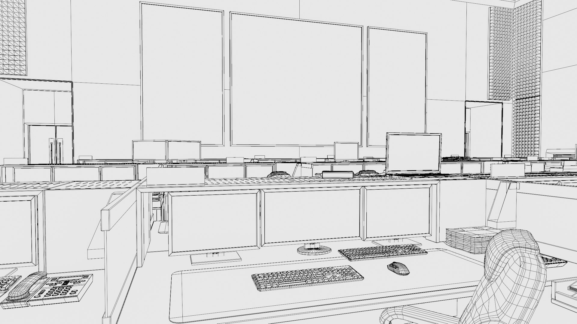 Mission Control Center-Low-Poly 3D Model - TurboSquid 2099322