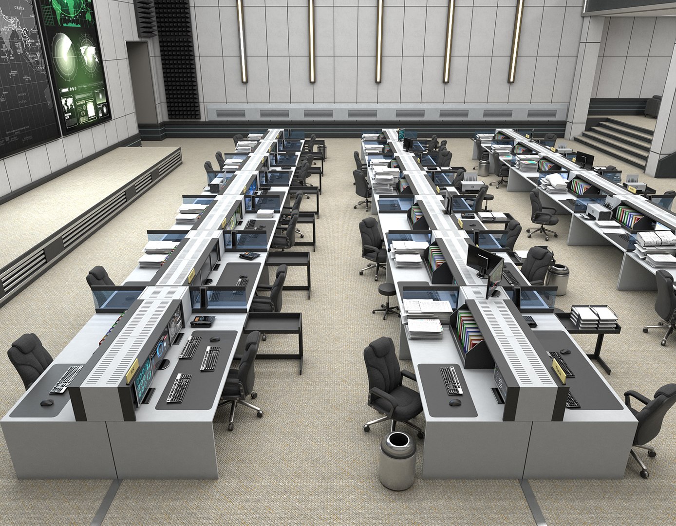 Mission Control Center-Low-Poly 3D Model - TurboSquid 2099322