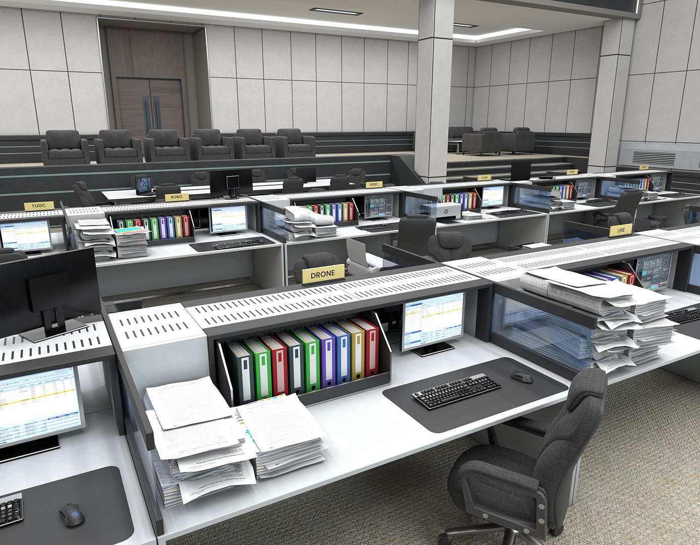 Mission Control Center-Low-Poly 3D Model - TurboSquid 2099322