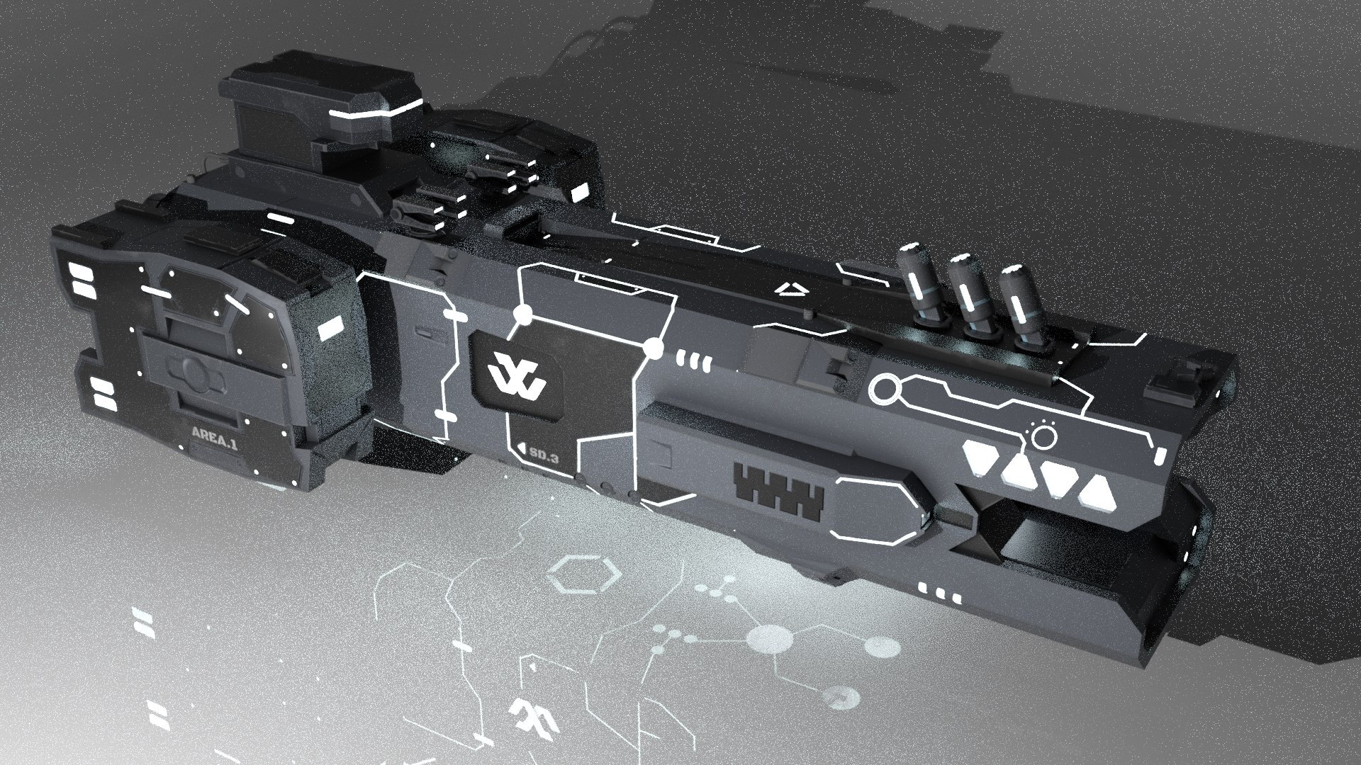 Sci-fi Spaceship Delta 3 Modelo 3D - TurboSquid 2008150