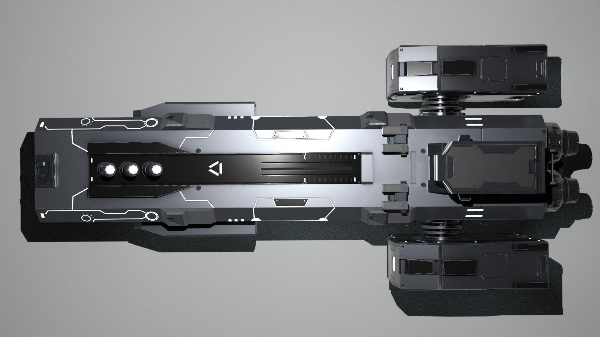 3D Sci-fi Spaceship Delta 3 Model - TurboSquid 2008150