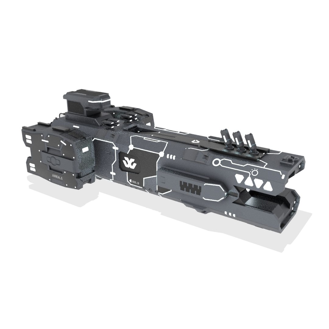 3D Sci-fi Spaceship Delta 3 model - TurboSquid 2008150