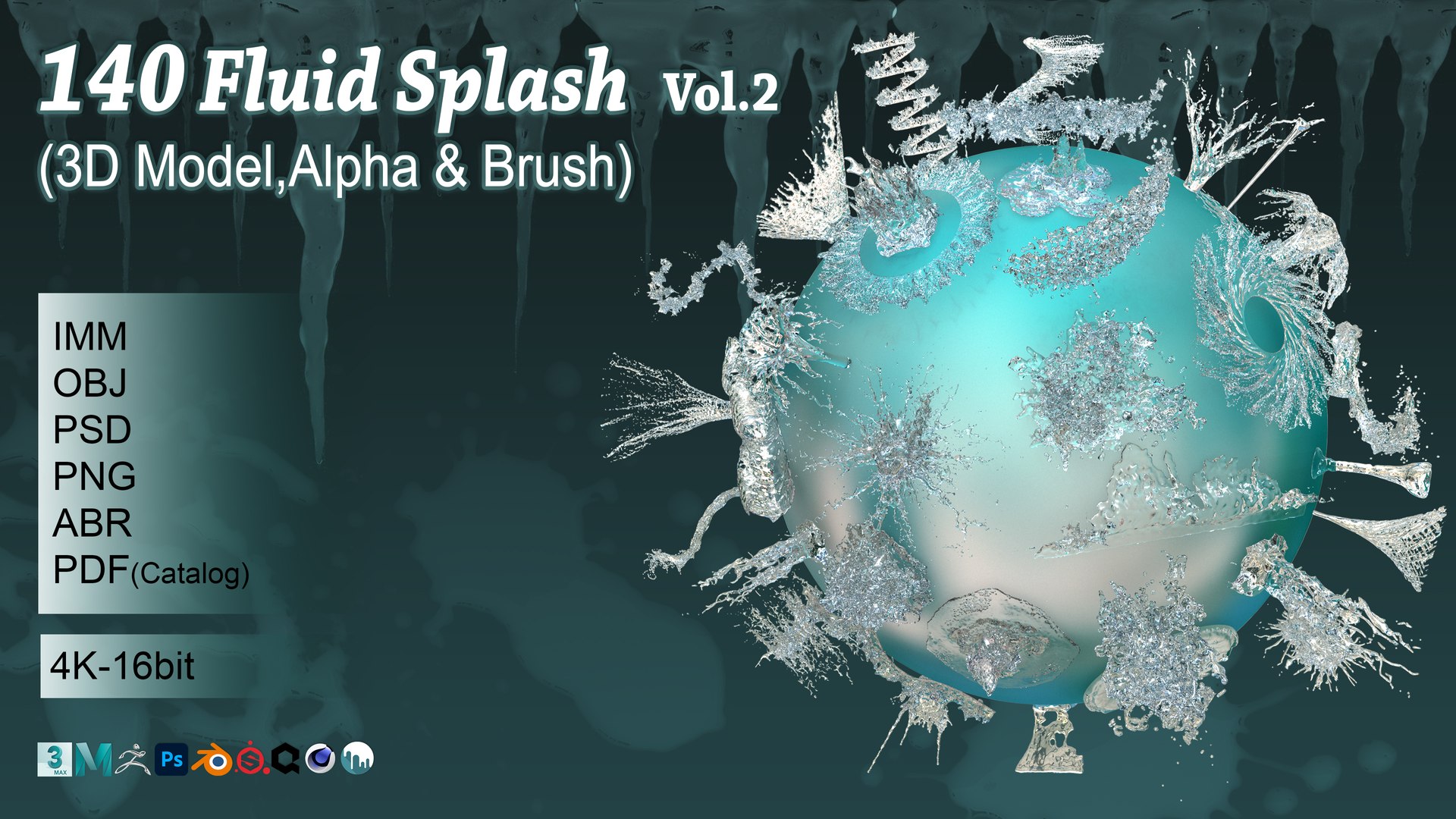 140 Fluid Splash 3D Model IMM Brush And Alpha Vol 2 Model - TurboSquid ...