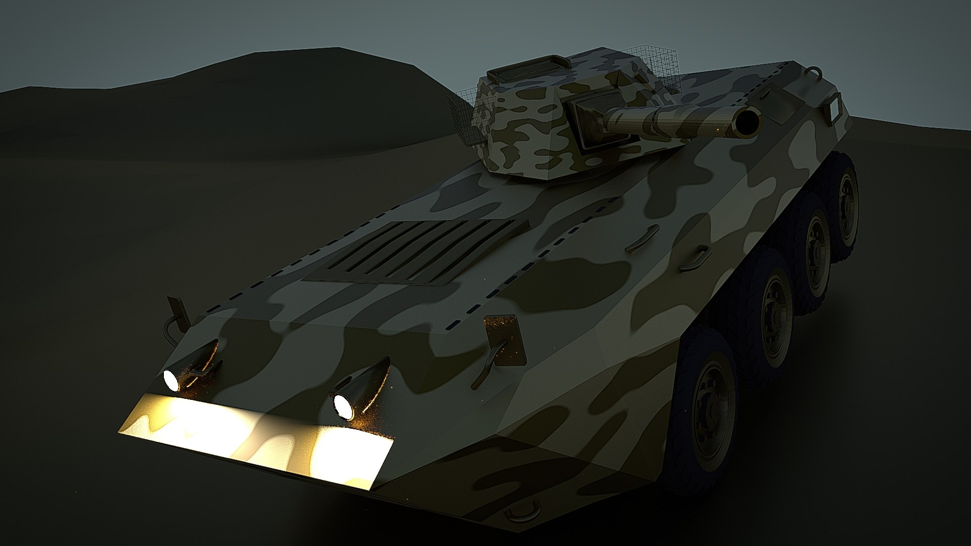 3D Golden Amv Armored Mortar - TurboSquid 1205058