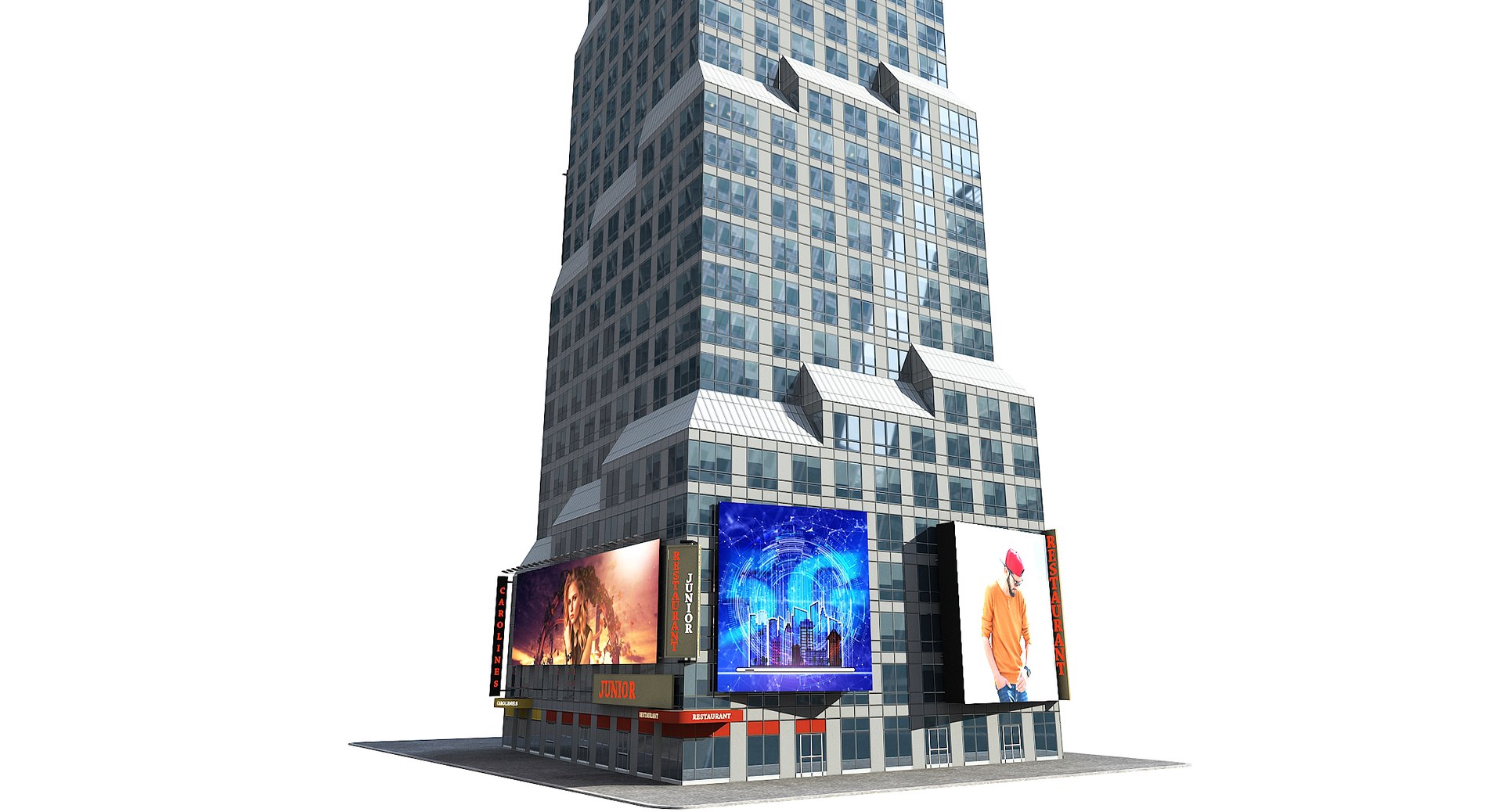 750 Seventh Avenue Times Square Low Poly 3D Model - TurboSquid 2145792