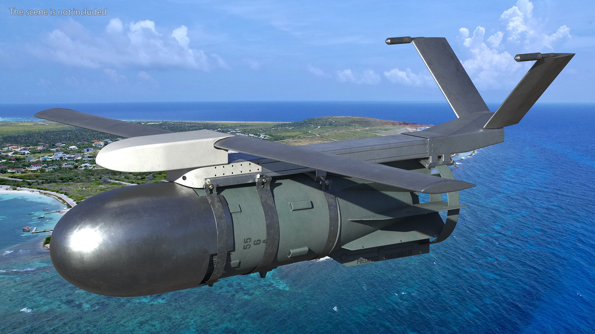 Russian FAB 3000 Air Bomb With UMPK Model - TurboSquid 2220836