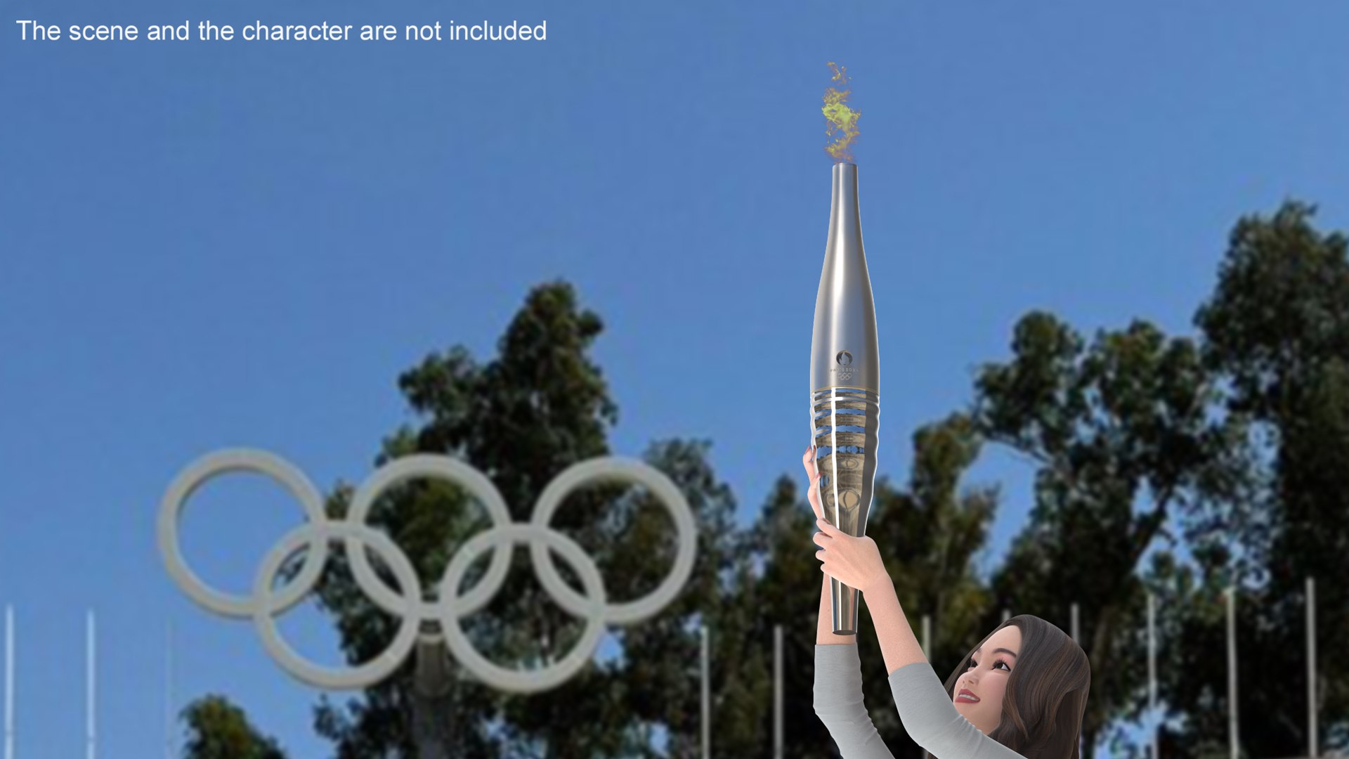 Olympic Torch 2024 3D - TurboSquid 2276742