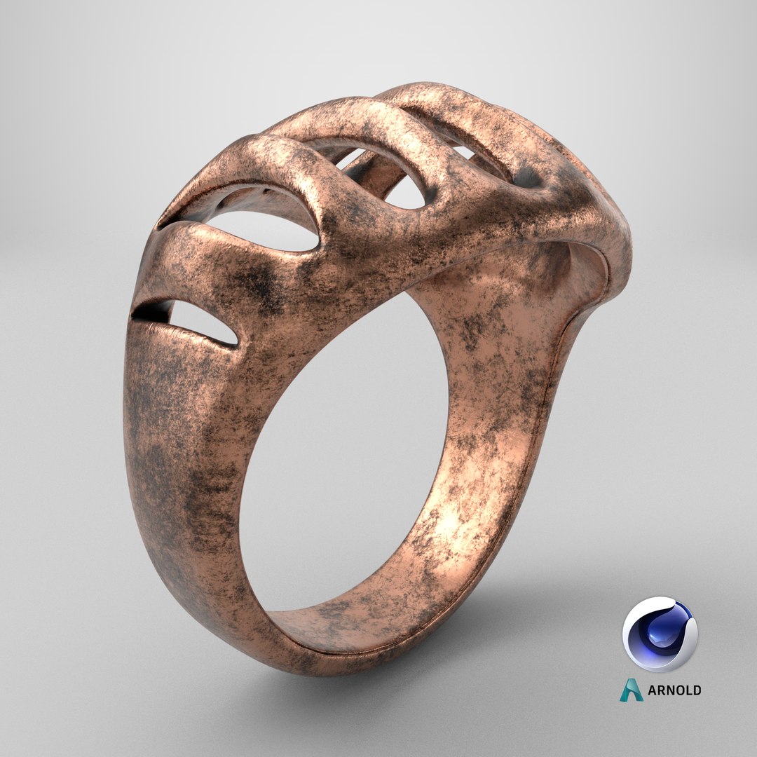 DEIMOS Jewelry Skeleton Jewelry Ring Gothic Punk Style 3D Model ...