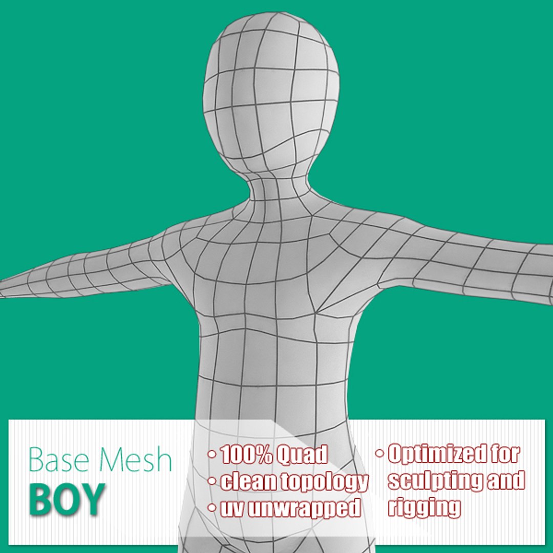 Max Base Mesh Boy Body