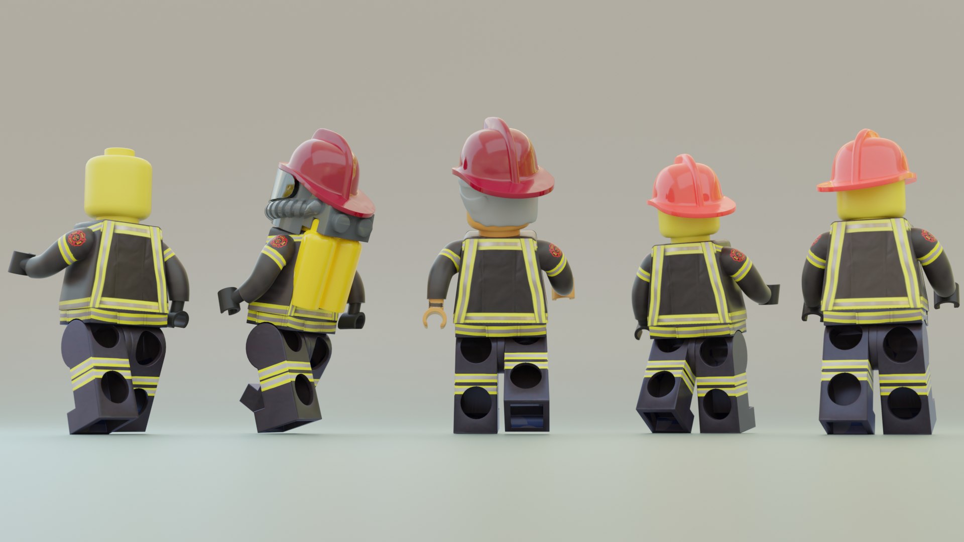 Lego Firefighters Squad 3D Model - TurboSquid 1819695