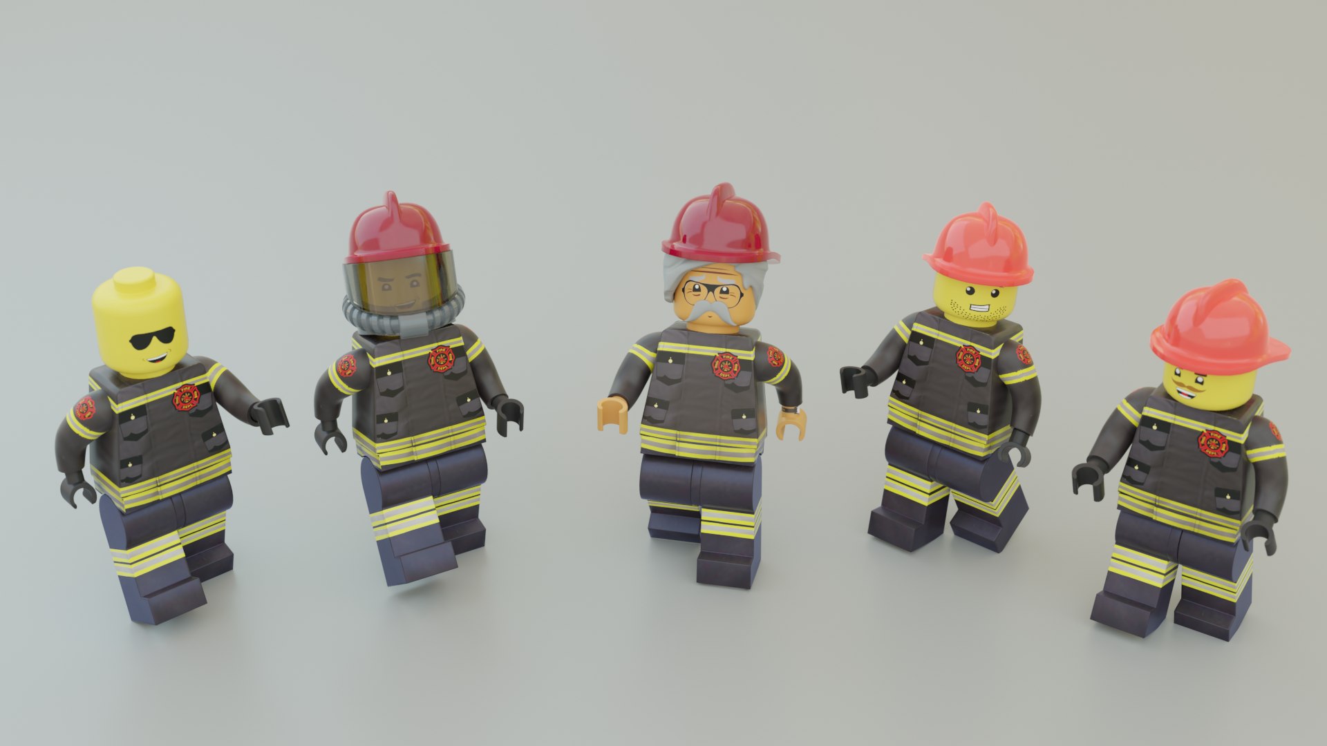 Lego Firefighters Squad 3D Model - TurboSquid 1819695