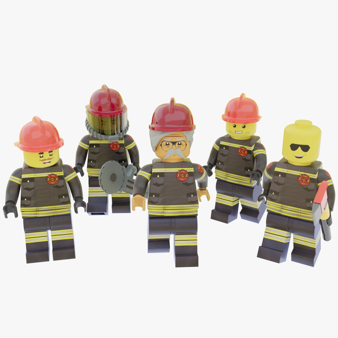 Lego Firefighters Squad 3D Model - TurboSquid 1819695