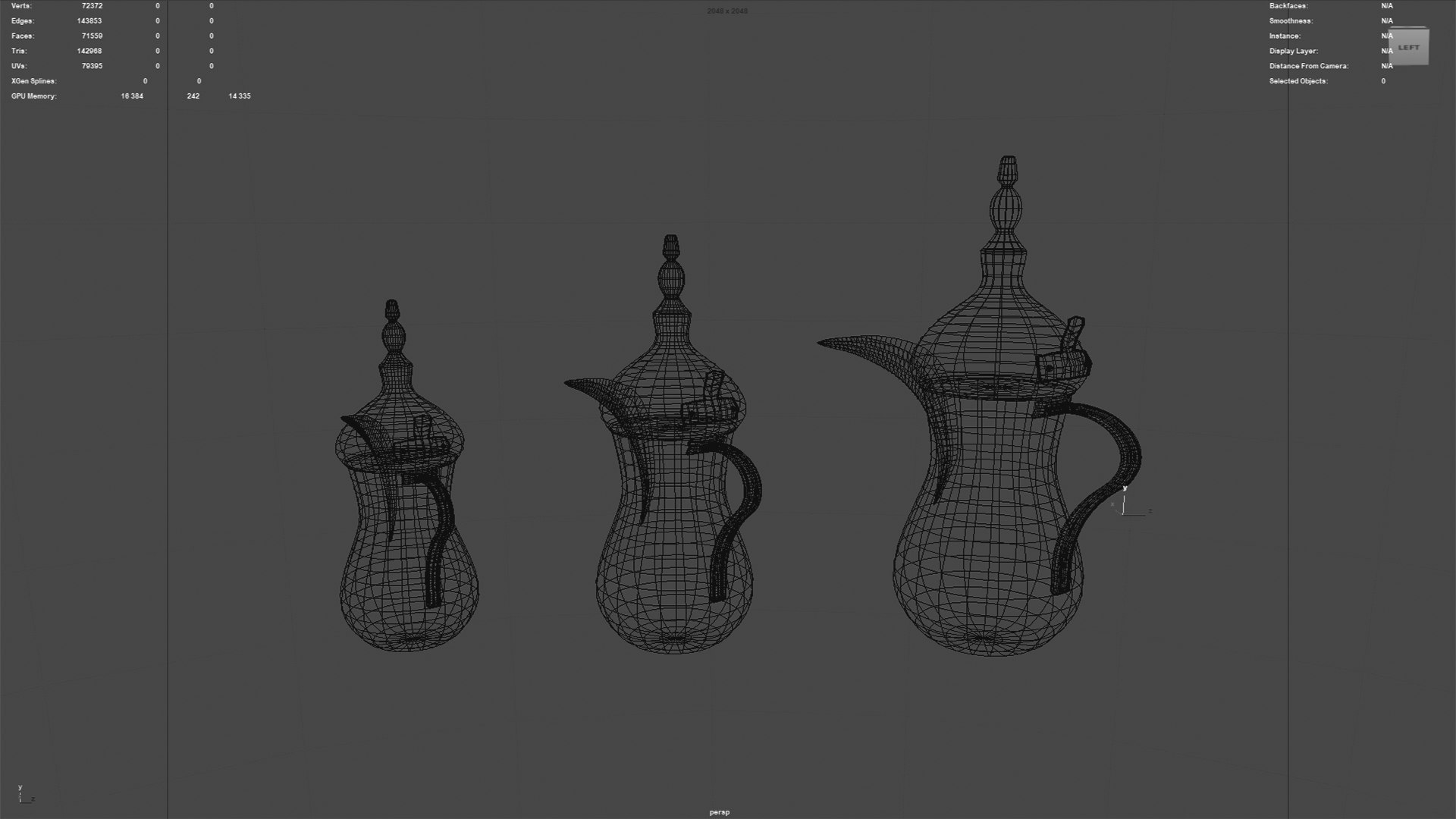 Arabic Coffee Pot Dallah 3D Model - TurboSquid 2012111