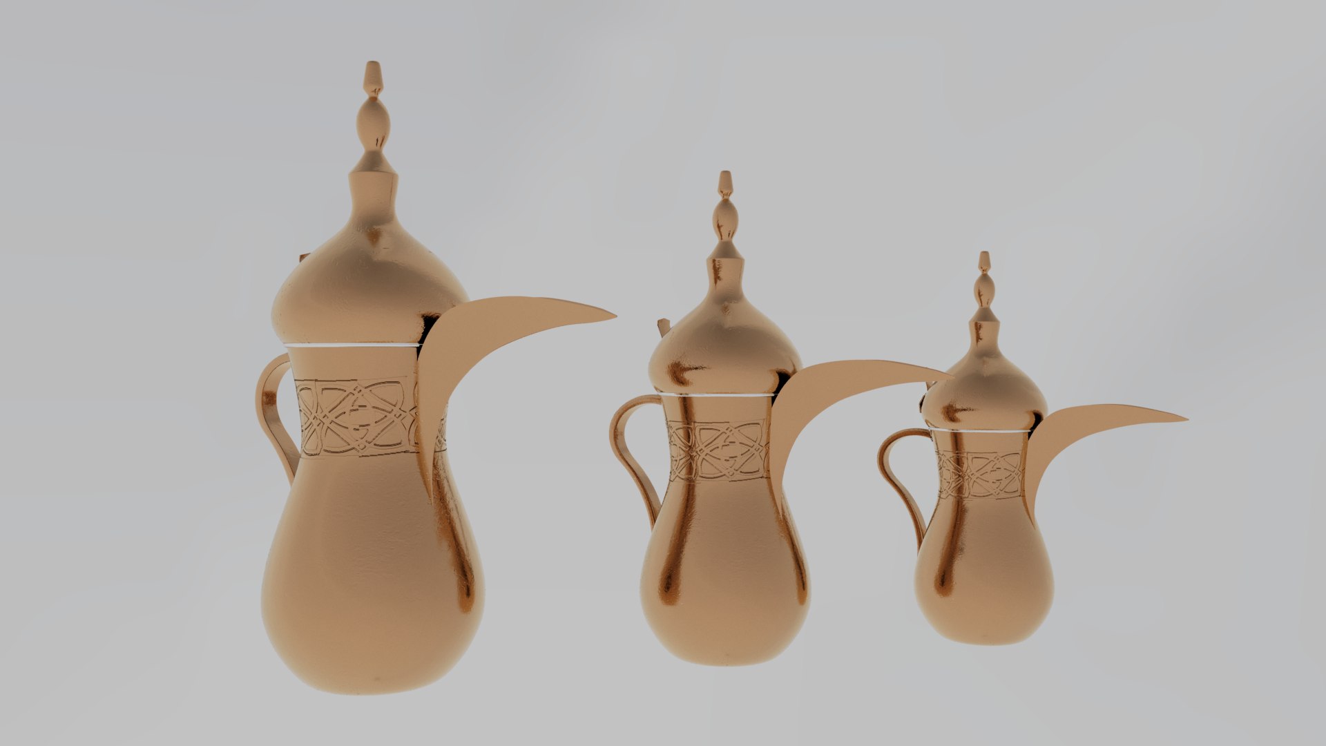 Arabic Coffee Pot Dallah 3D Model - TurboSquid 2012111
