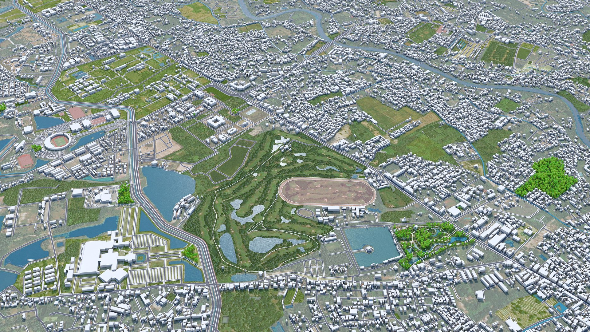 3D City Area Building Model - TurboSquid 1608900