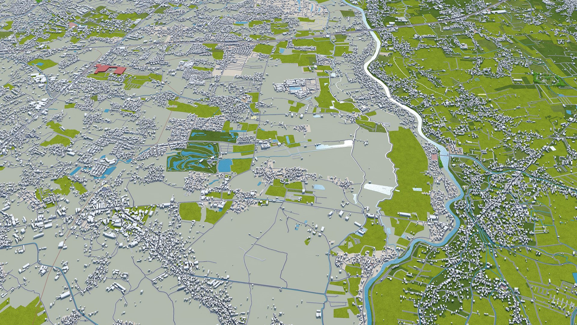 3D City Area Building Model - TurboSquid 1608900