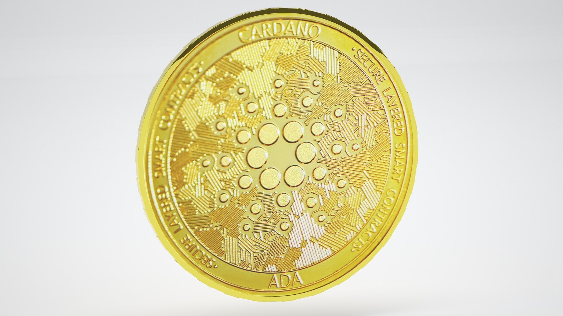 3D Cardano Gold Coin - TurboSquid 2384998