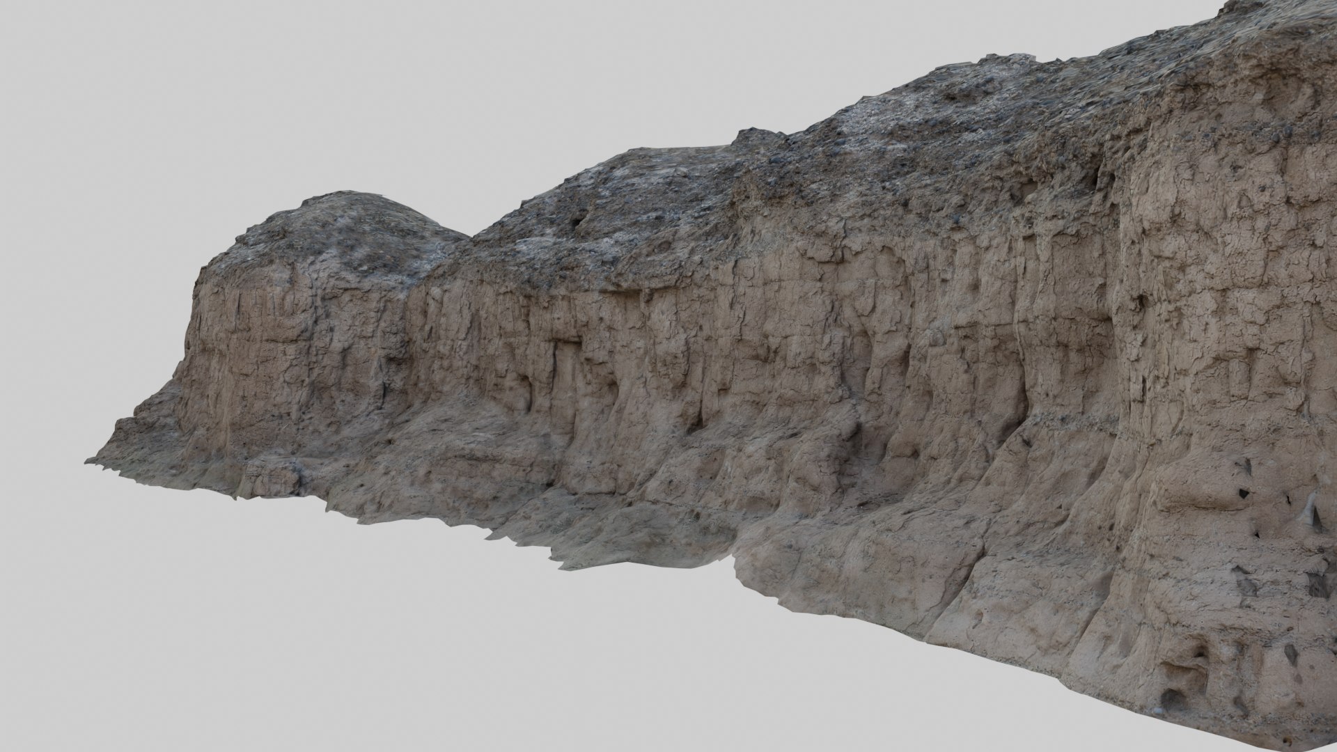 3D model Riverbed Canyon Cliff Scan 06 - TurboSquid 2052352