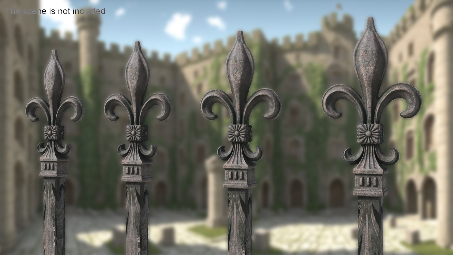 Aged Heraldic Lily Tip 3D Model - TurboSquid 2248535