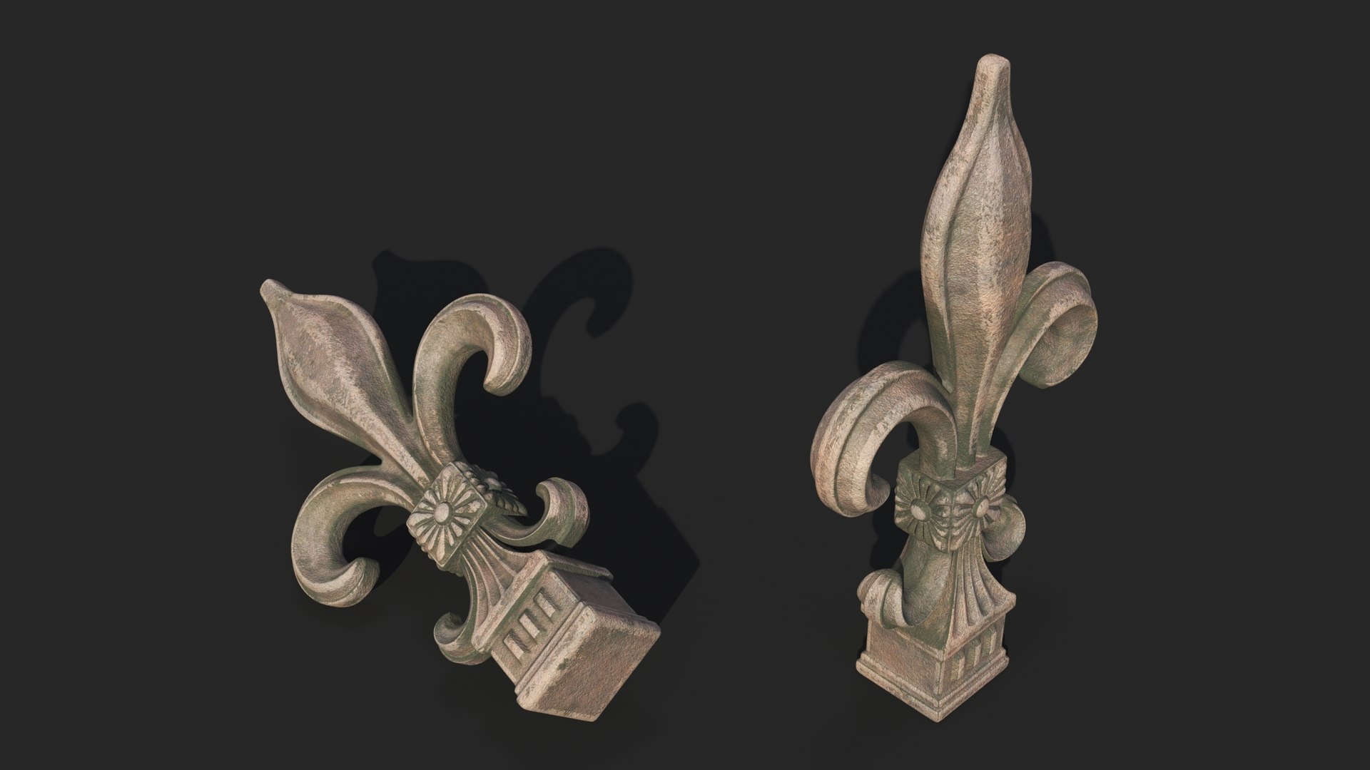 Aged Heraldic Lily Tip 3D Model - TurboSquid 2248535