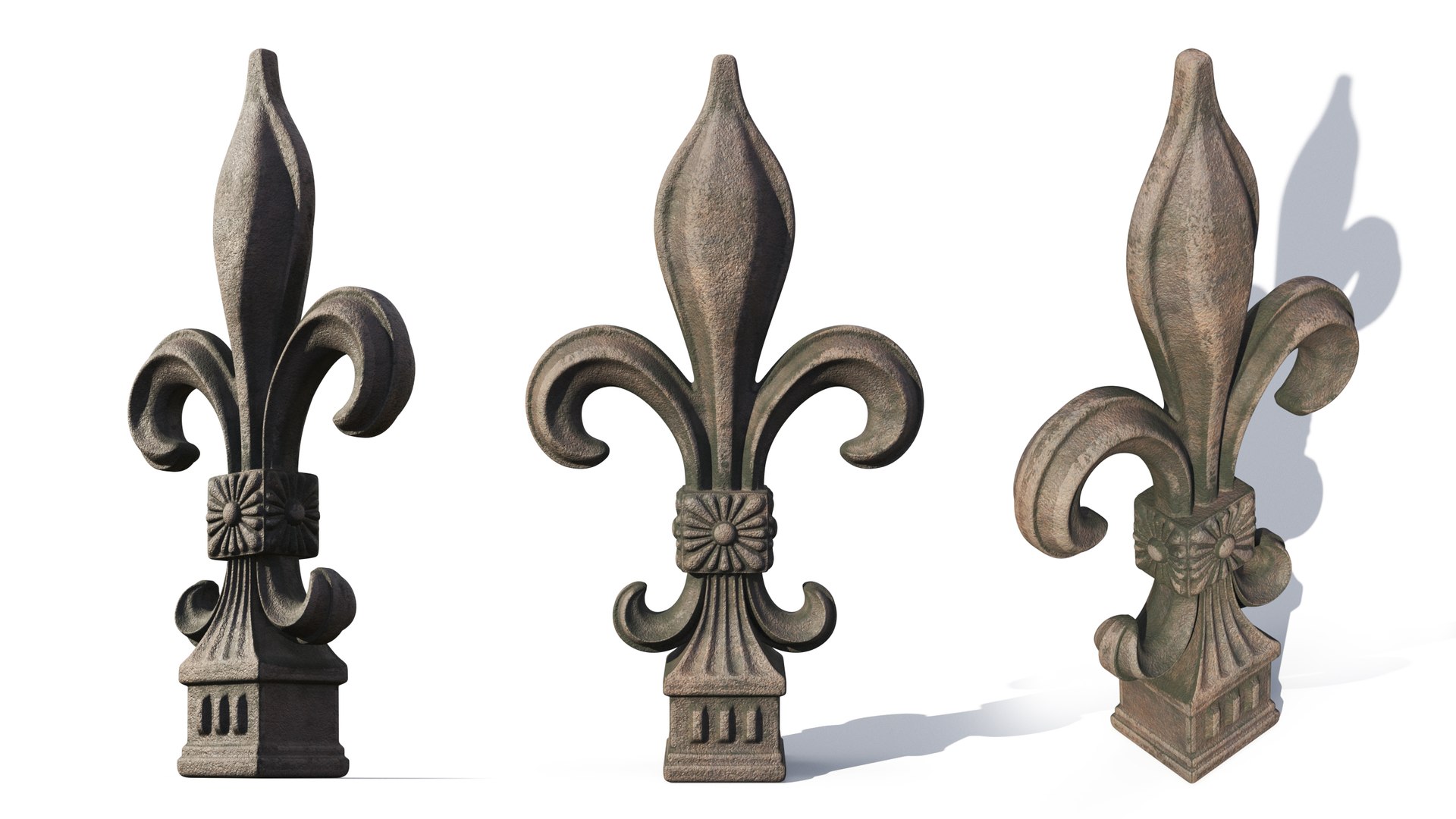 Aged Heraldic Lily Tip 3D Model - TurboSquid 2248535