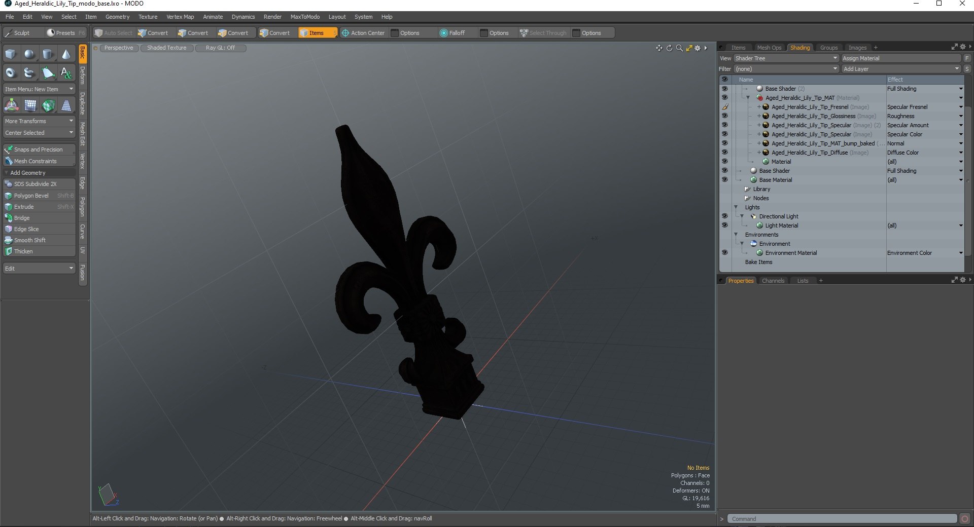 Aged Heraldic Lily Tip 3D Model - TurboSquid 2248535