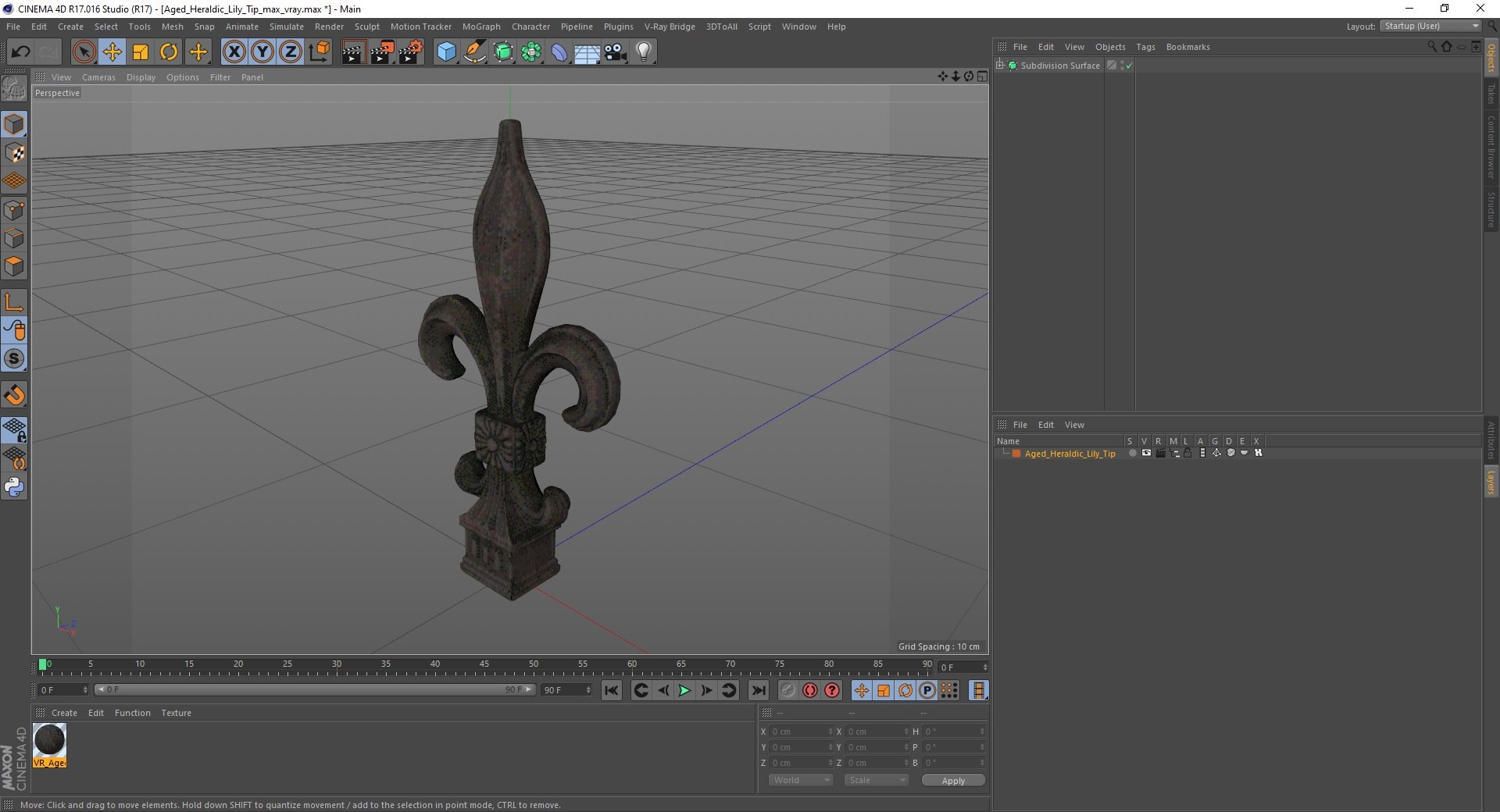 Aged Heraldic Lily Tip 3D Model - TurboSquid 2248535