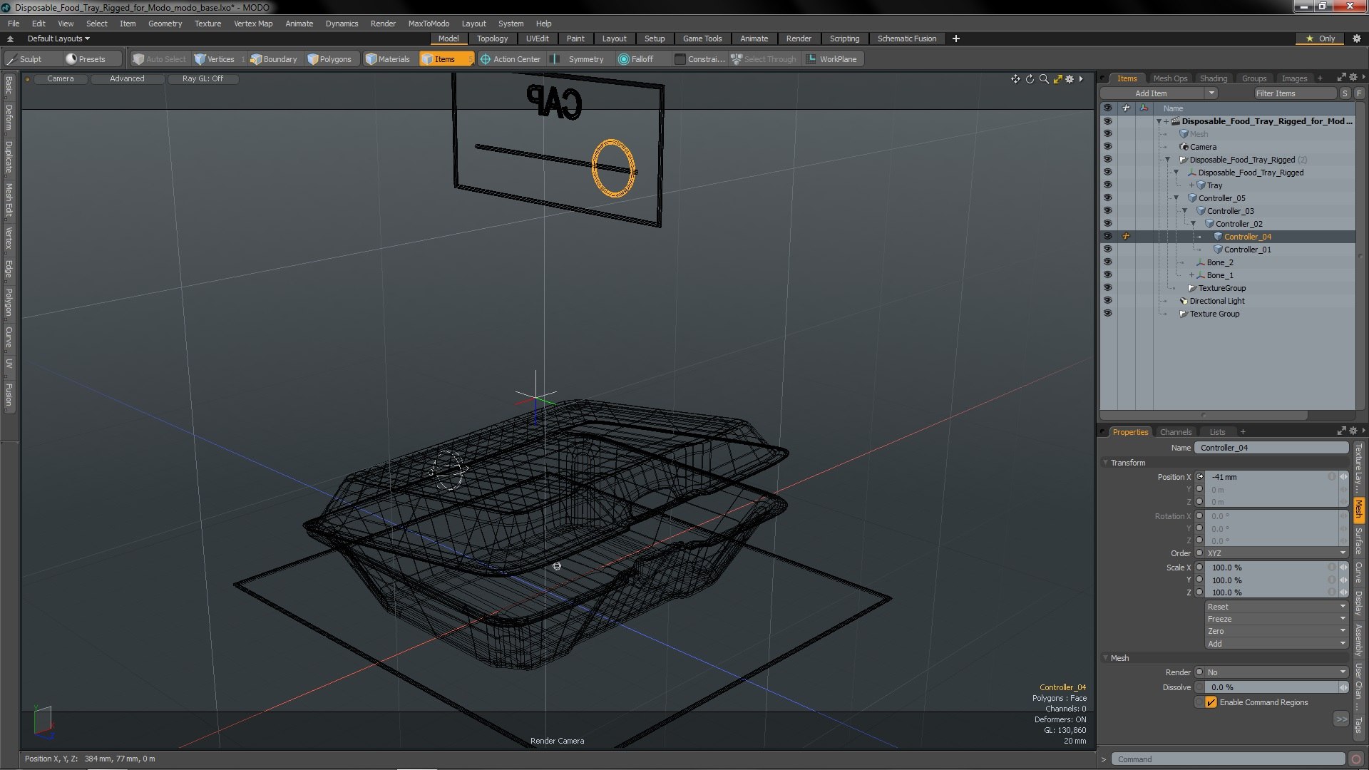 3D Disposable Food Tray Rigged For Modo - TurboSquid 1956091