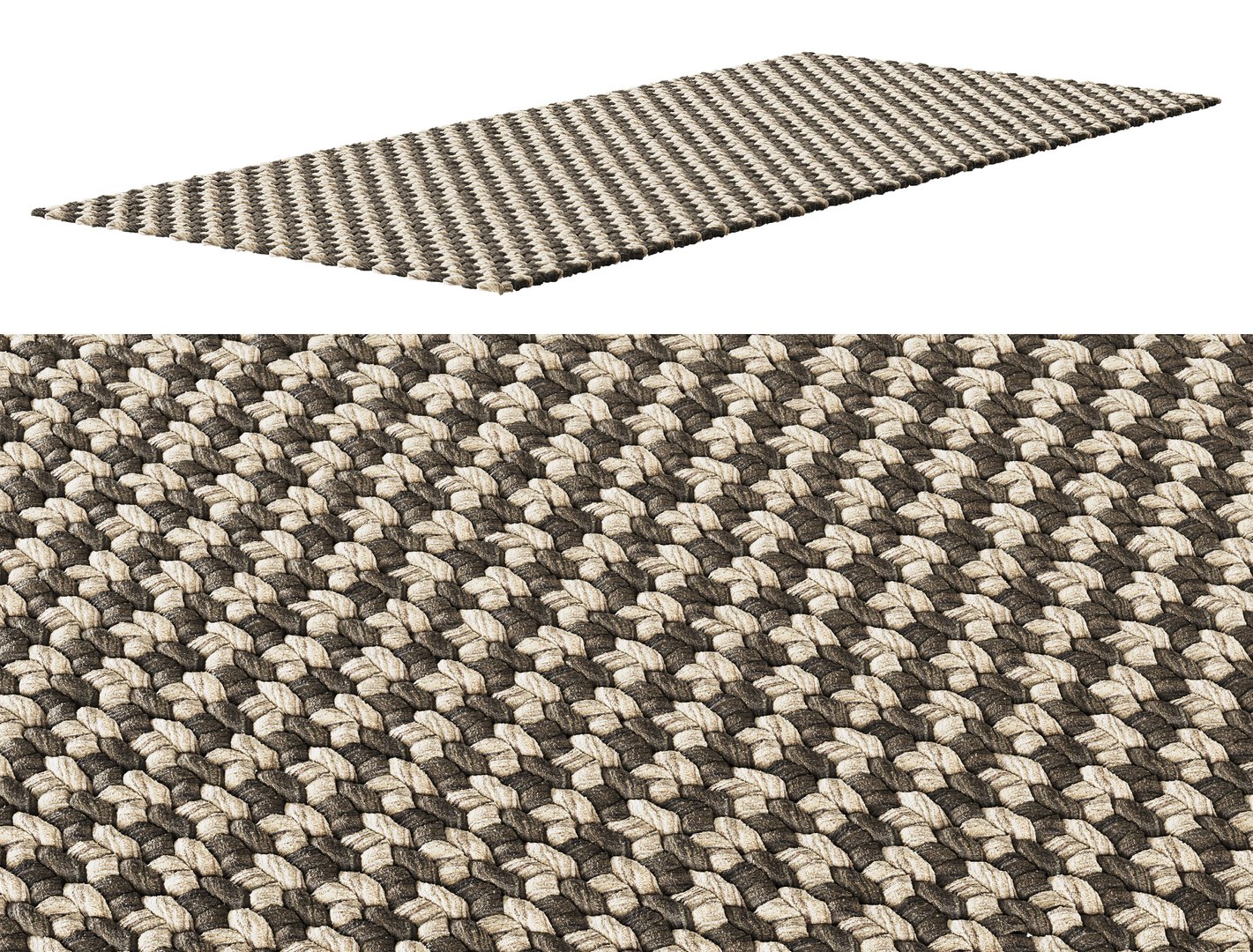 Rope Wicker Rectangle Carpet V2 3D Model - TurboSquid 2267513