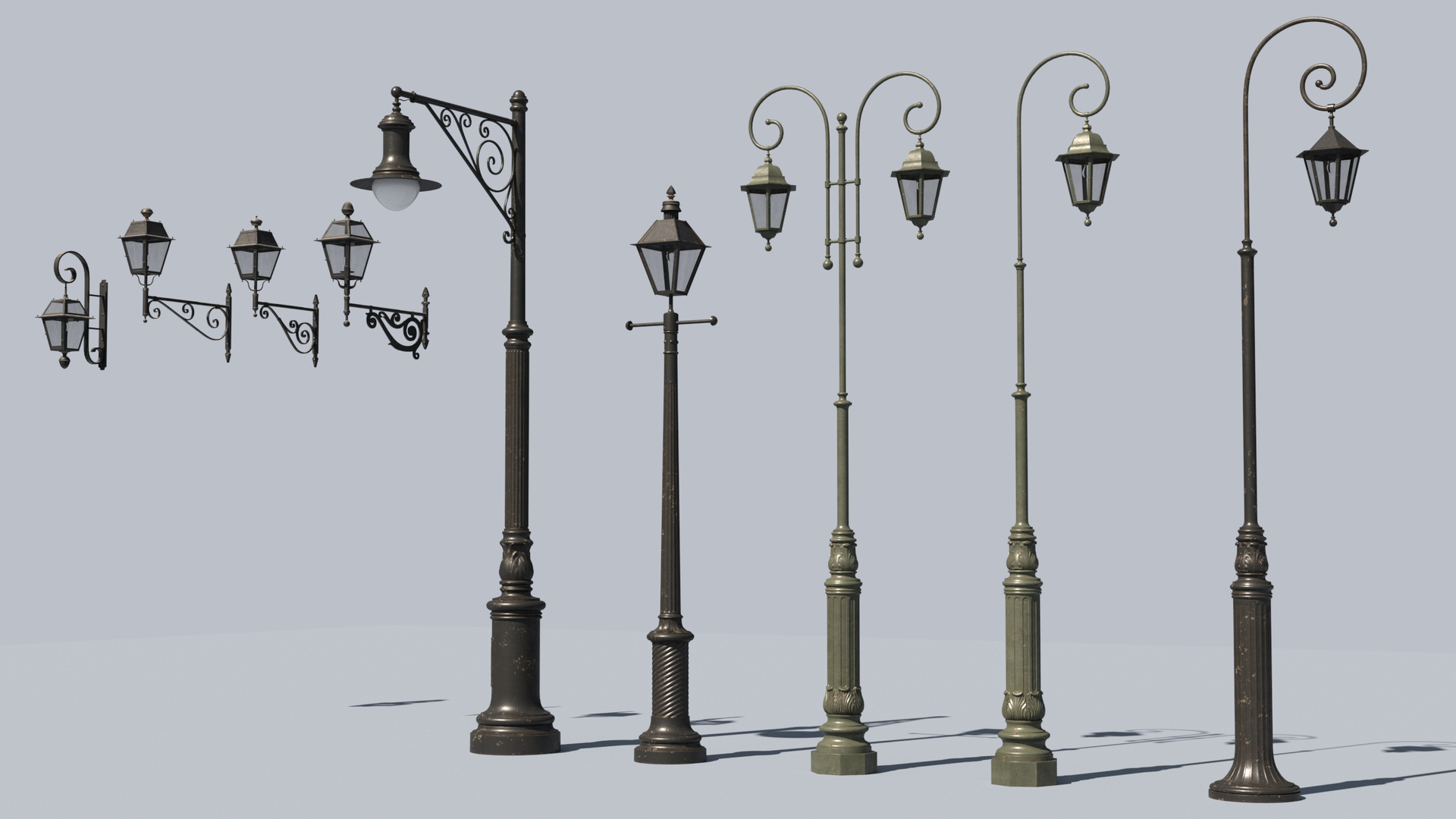3D streetlamp lightpost model - TurboSquid 1668238