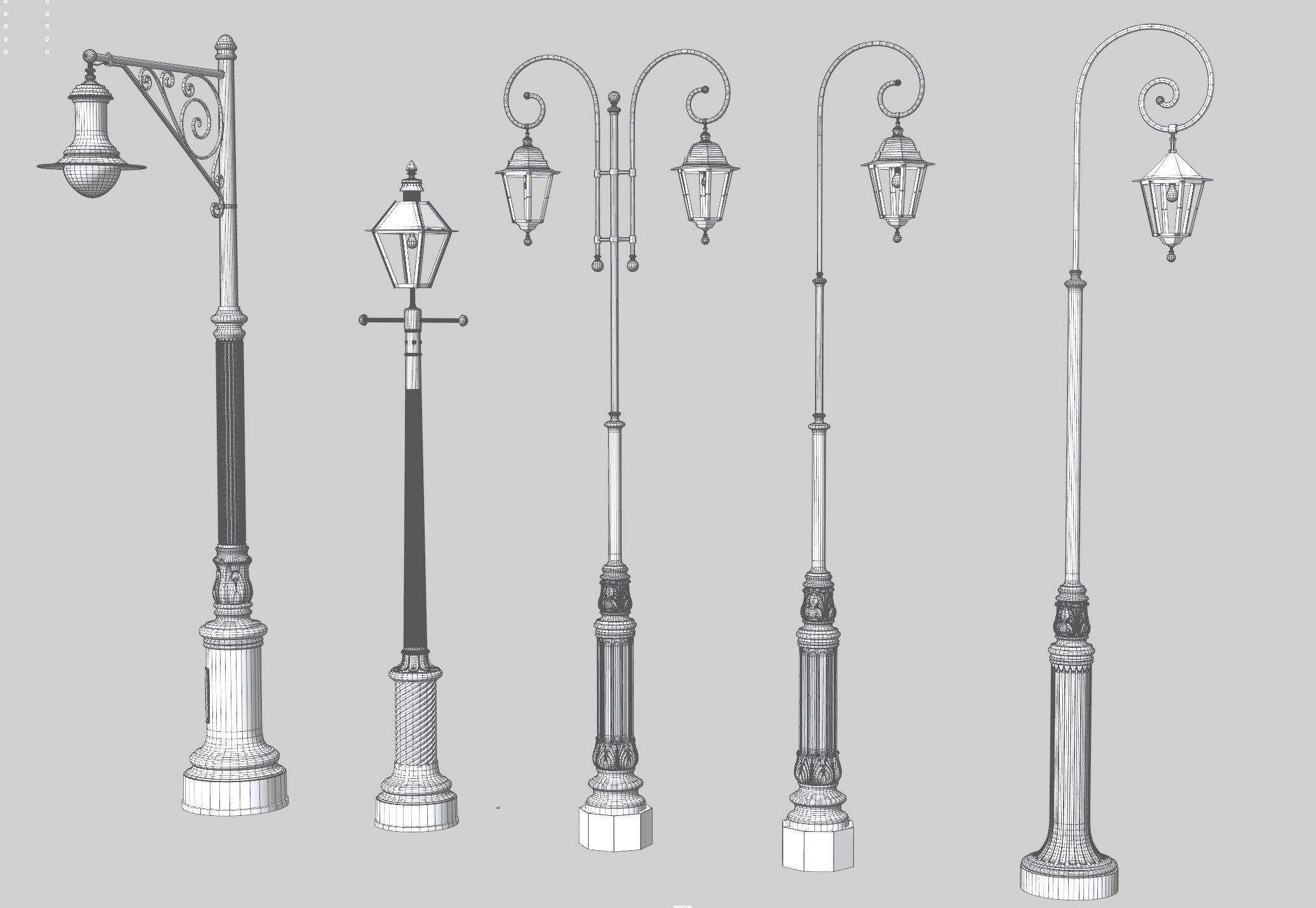 3D streetlamp lightpost model - TurboSquid 1668238