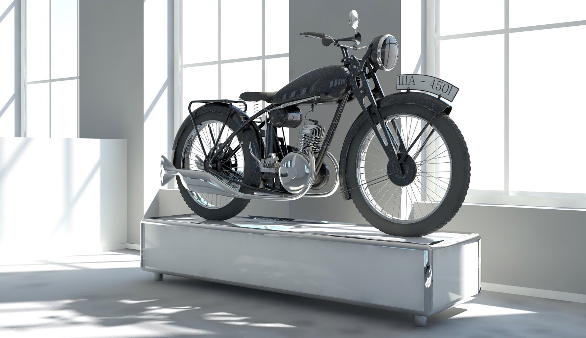 Nsu Motorcycle 1931 3d Model