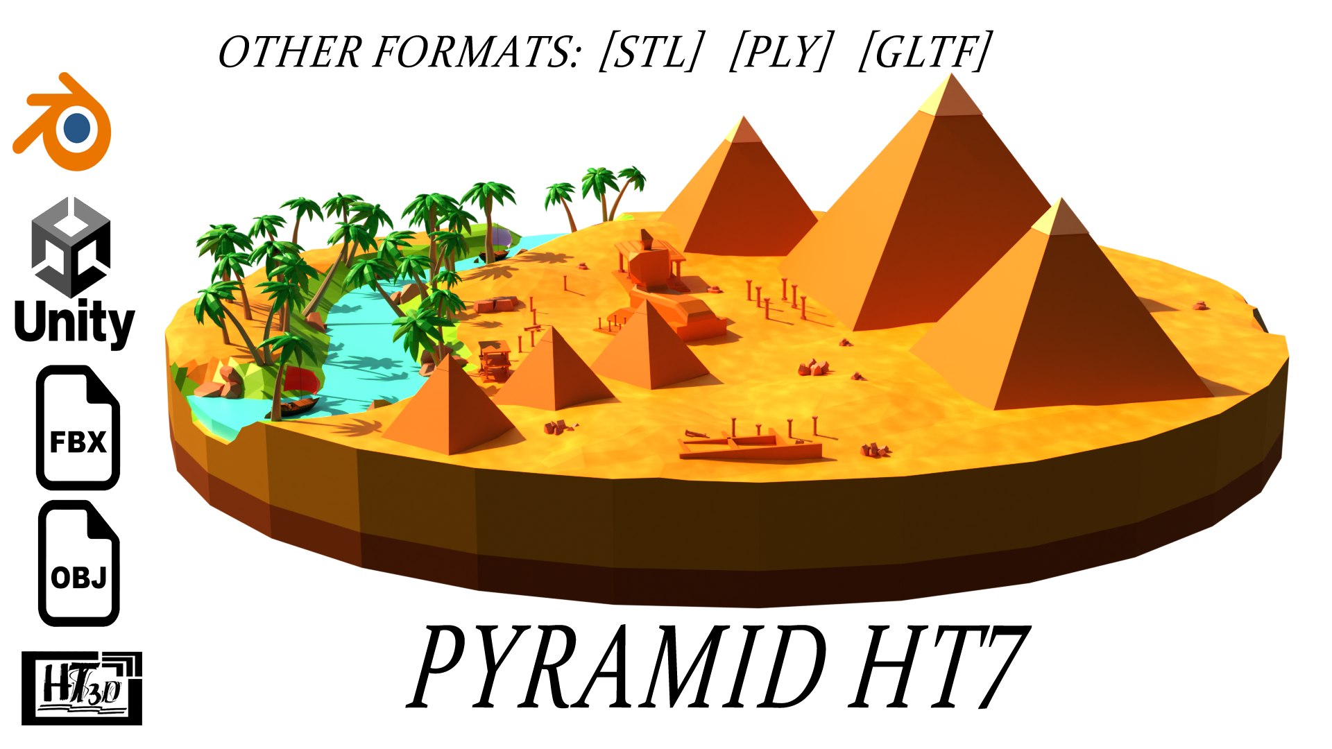 Low Poly Pyramid HT7 3D Model - TurboSquid 2121168