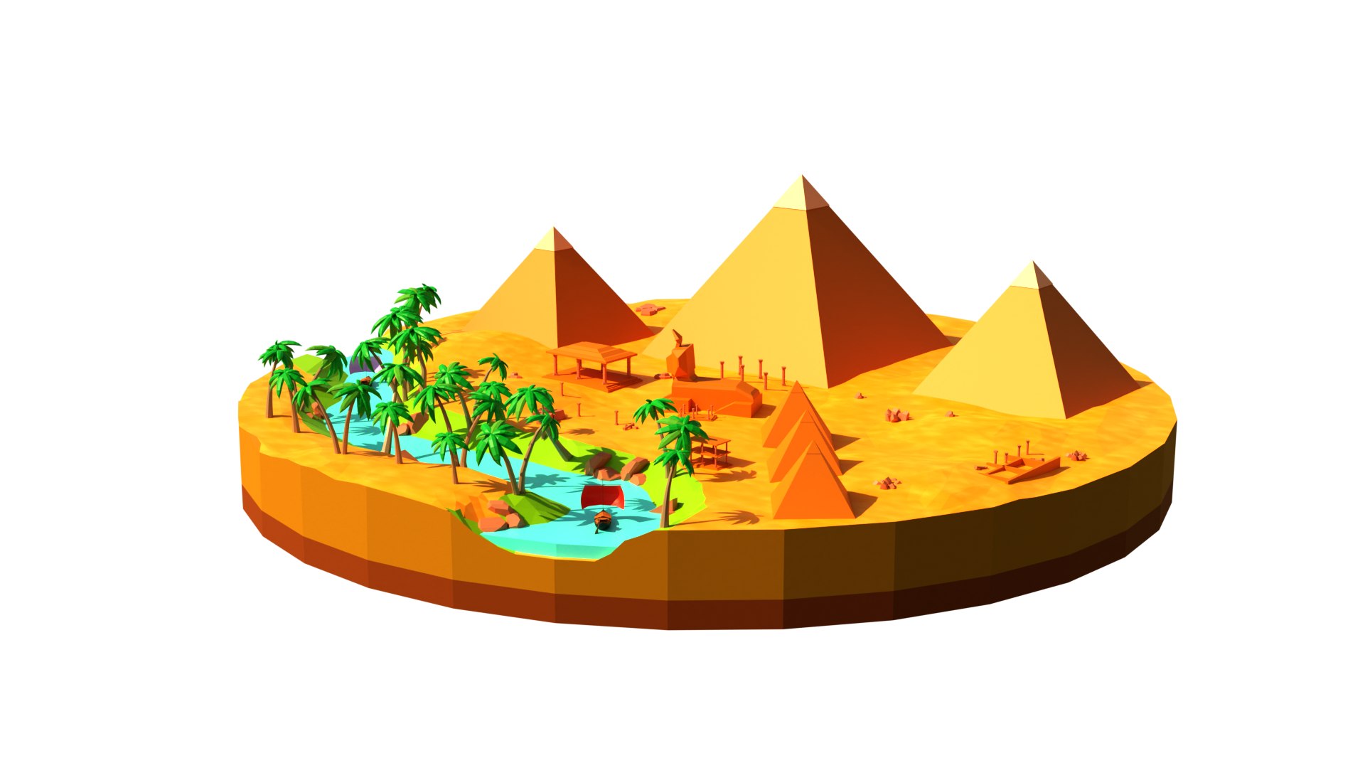 Low Poly Pyramid HT7 3D Model - TurboSquid 2121168
