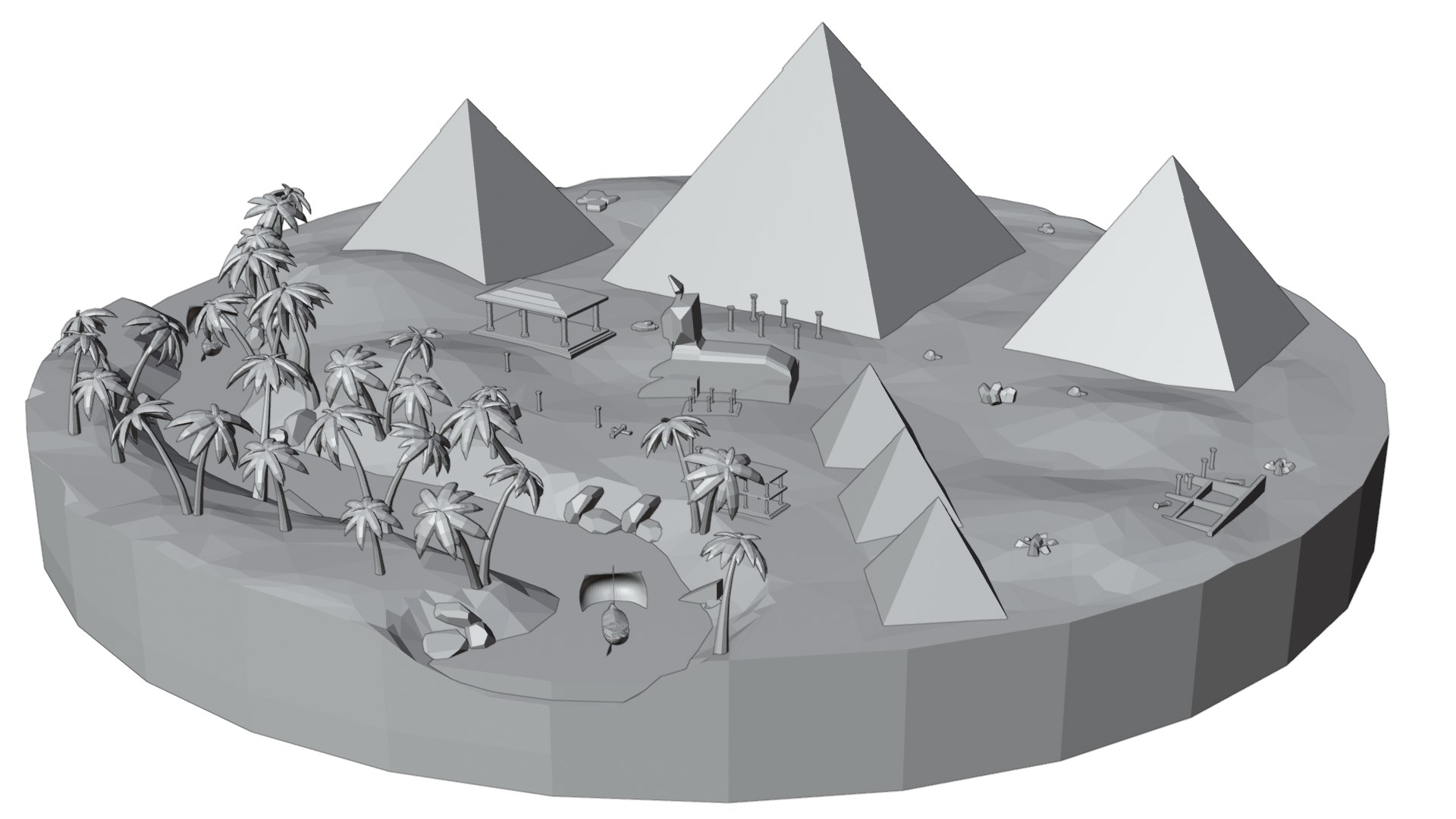 Low Poly Pyramid HT7 3D Model - TurboSquid 2121168