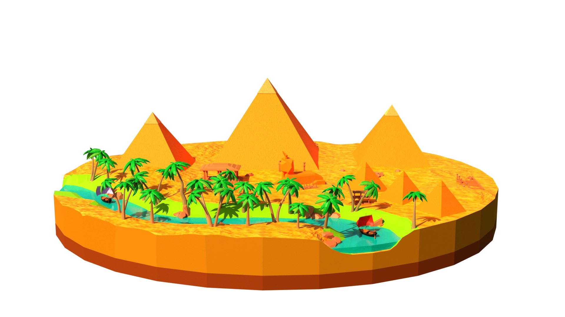 Low Poly Pyramid HT7 3D Model - TurboSquid 2121168