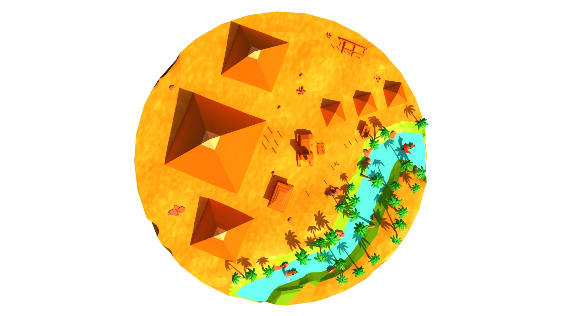 Low Poly Pyramid HT7 3D Model - TurboSquid 2121168