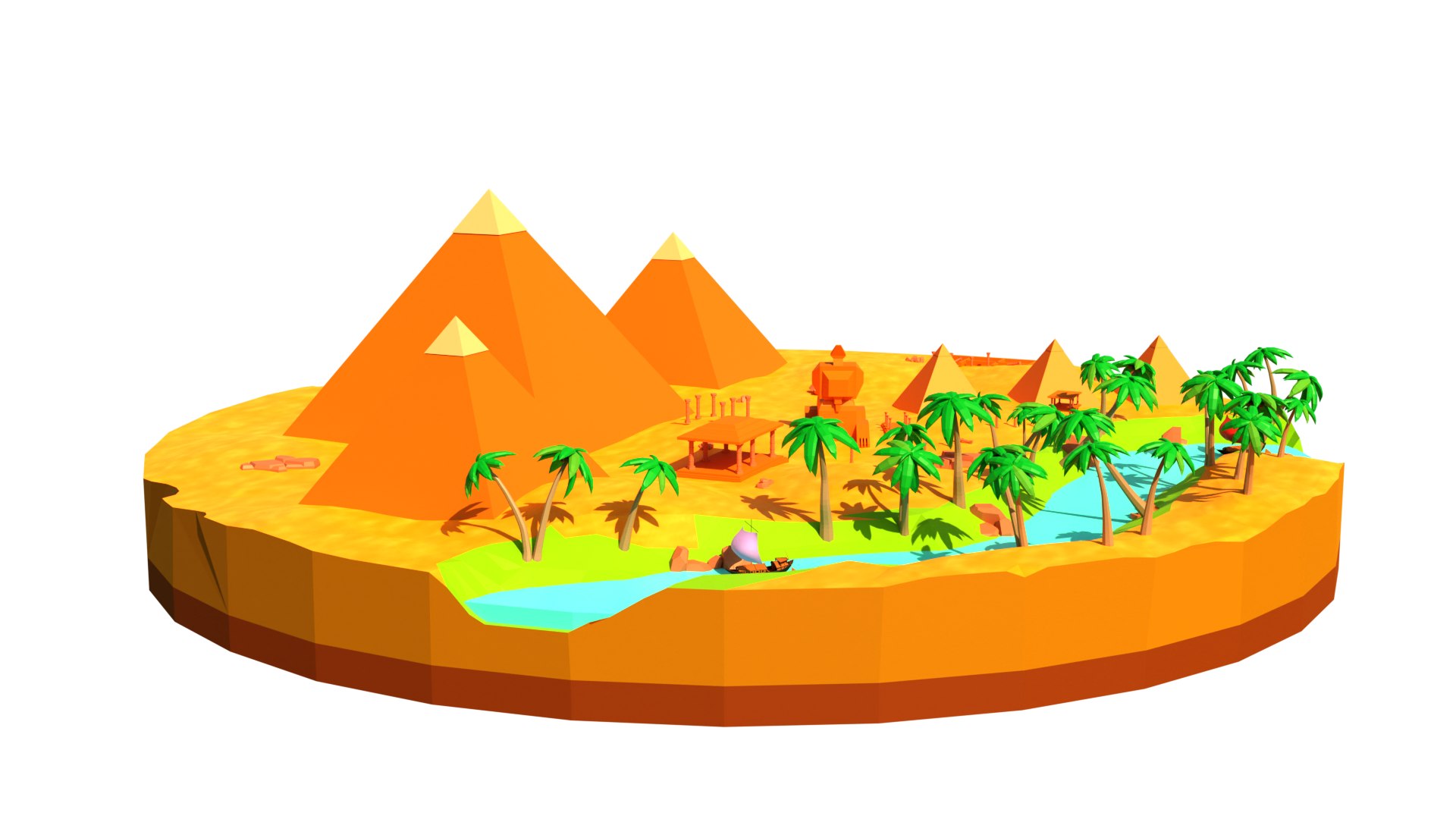 Low Poly Pyramid HT7 3D Model - TurboSquid 2121168