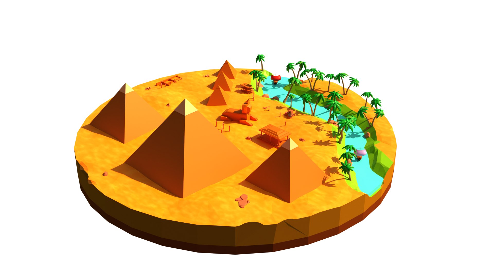 Low Poly Pyramid HT7 3D Model - TurboSquid 2121168