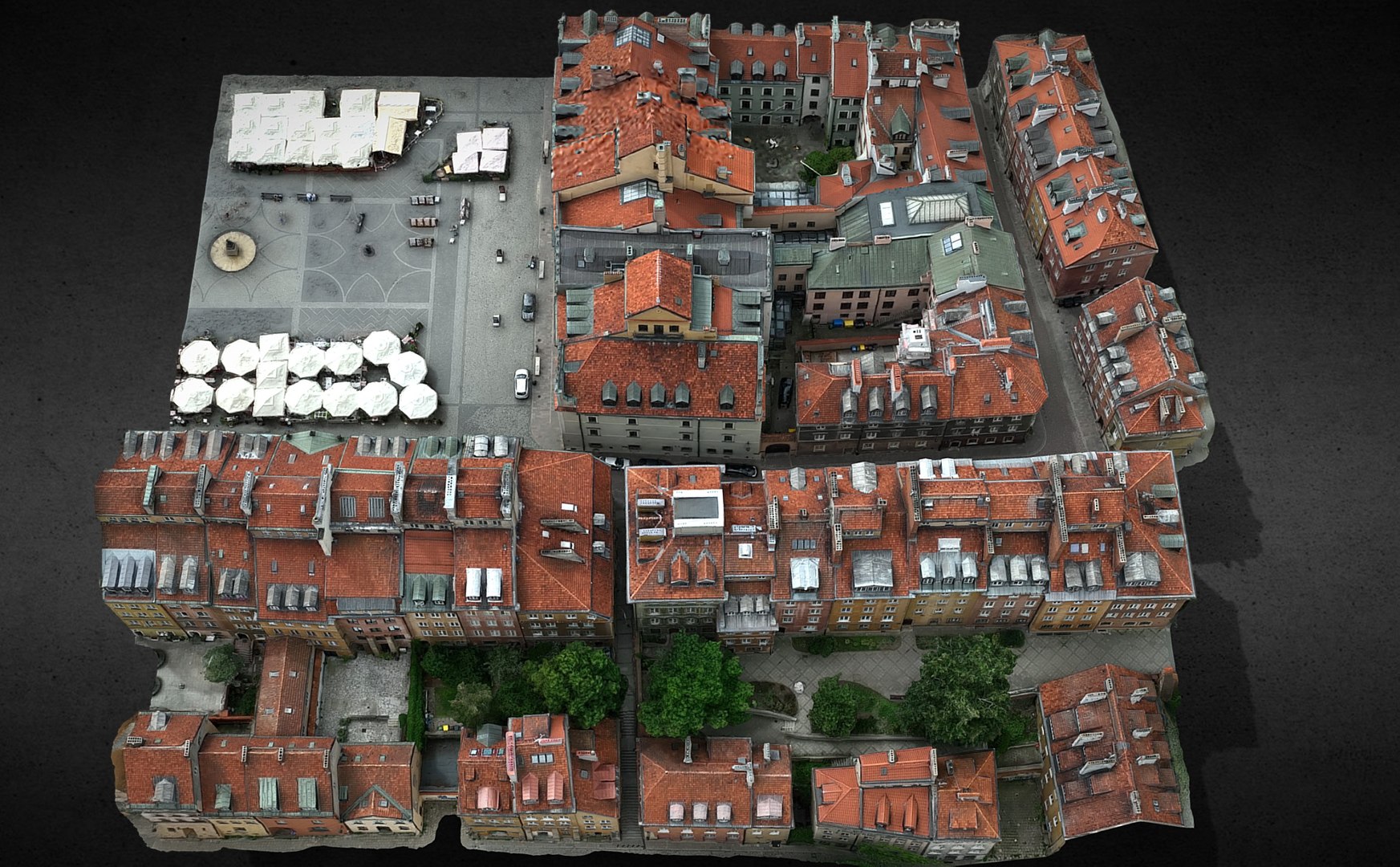Old Town Buildings Drone Air Photogrammetry 3D - TurboSquid 2274699