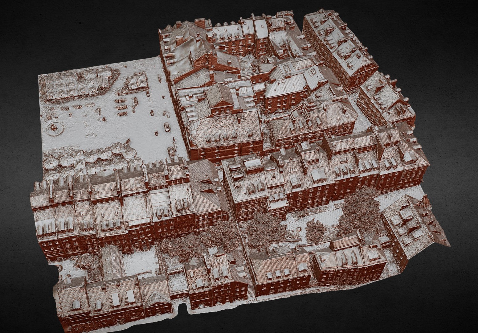 Old Town Buildings Drone Air Photogrammetry 3D - TurboSquid 2274699