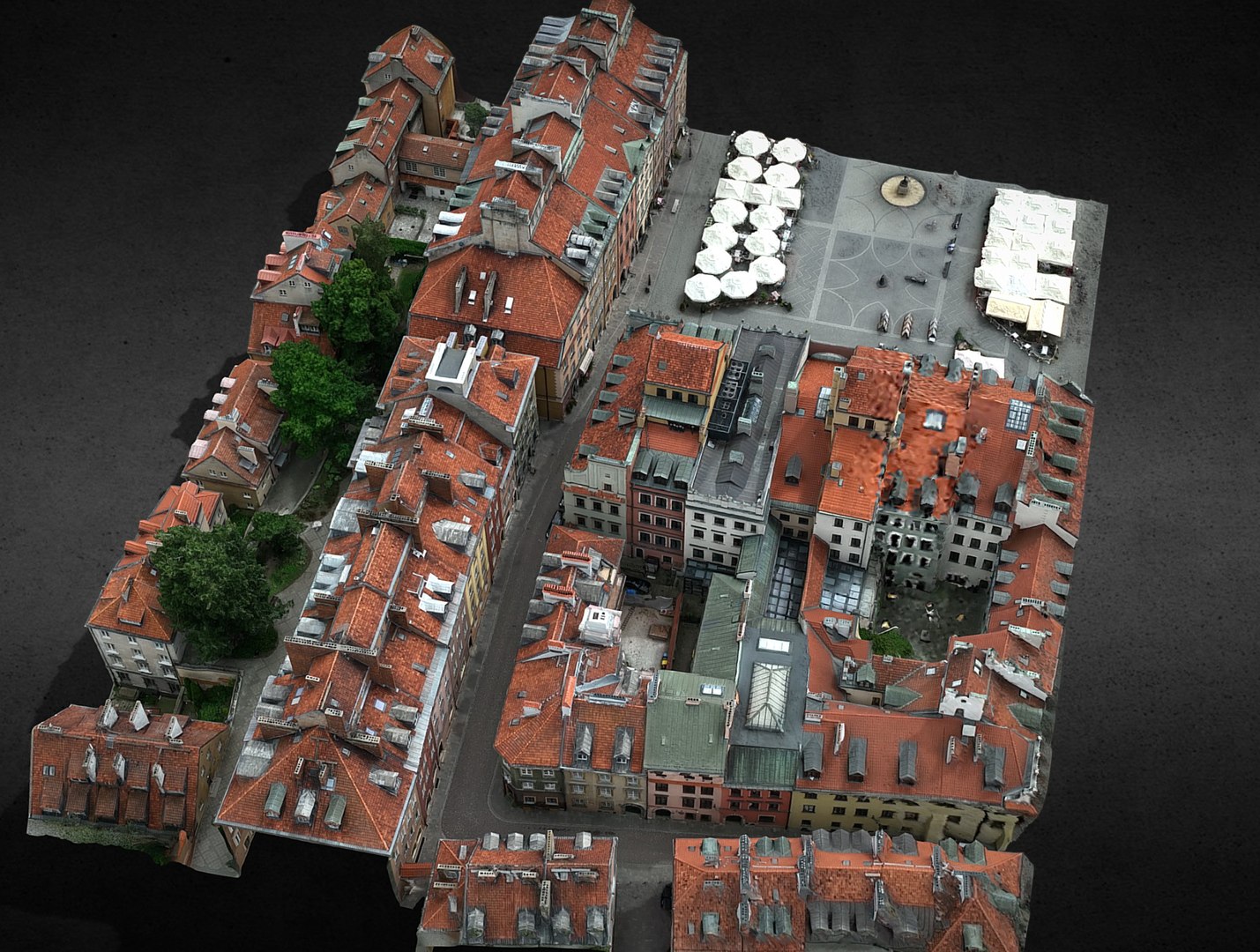 Old Town Buildings Drone Air Photogrammetry 3D - TurboSquid 2274699