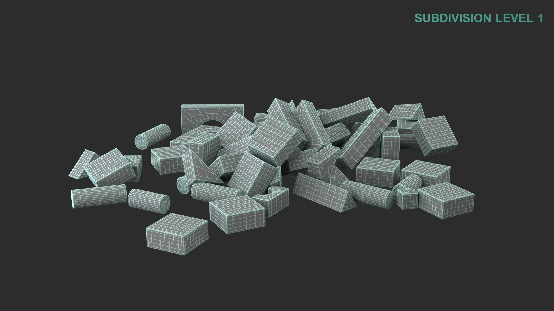 3D Model Building Block Pile - TurboSquid 2003057