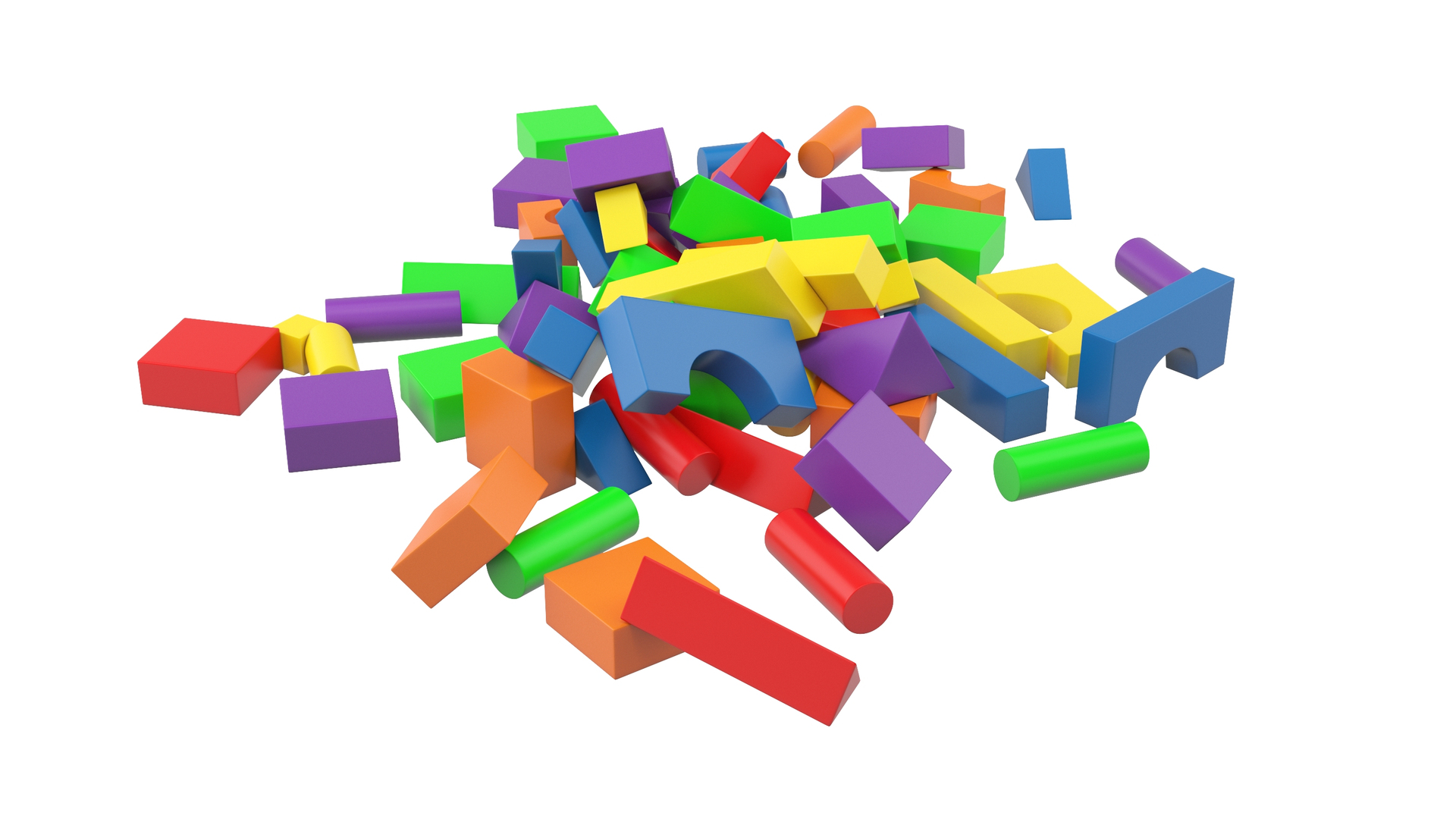 3D Model Building Block Pile - TurboSquid 2003057