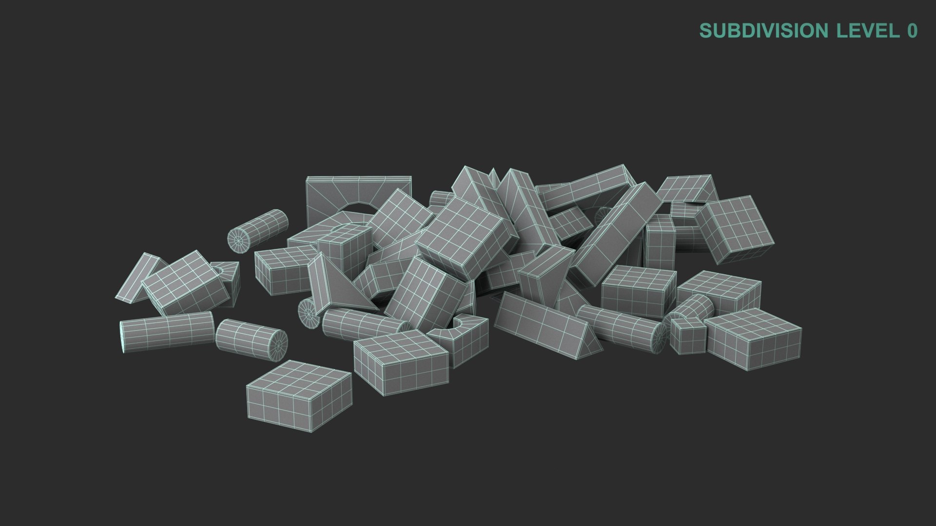 3D Model Building Block Pile - TurboSquid 2003057