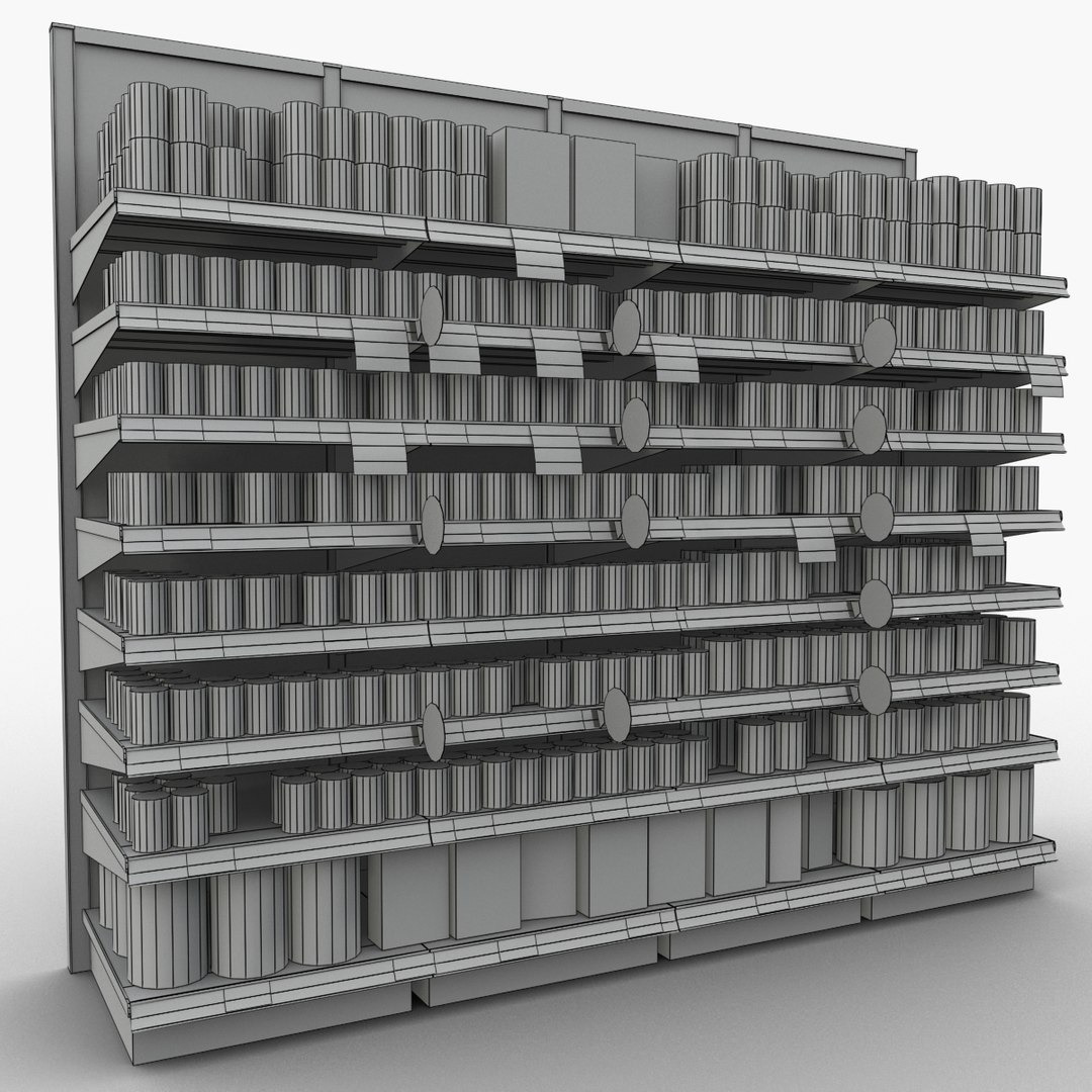 3d Grocery Shelves Soup