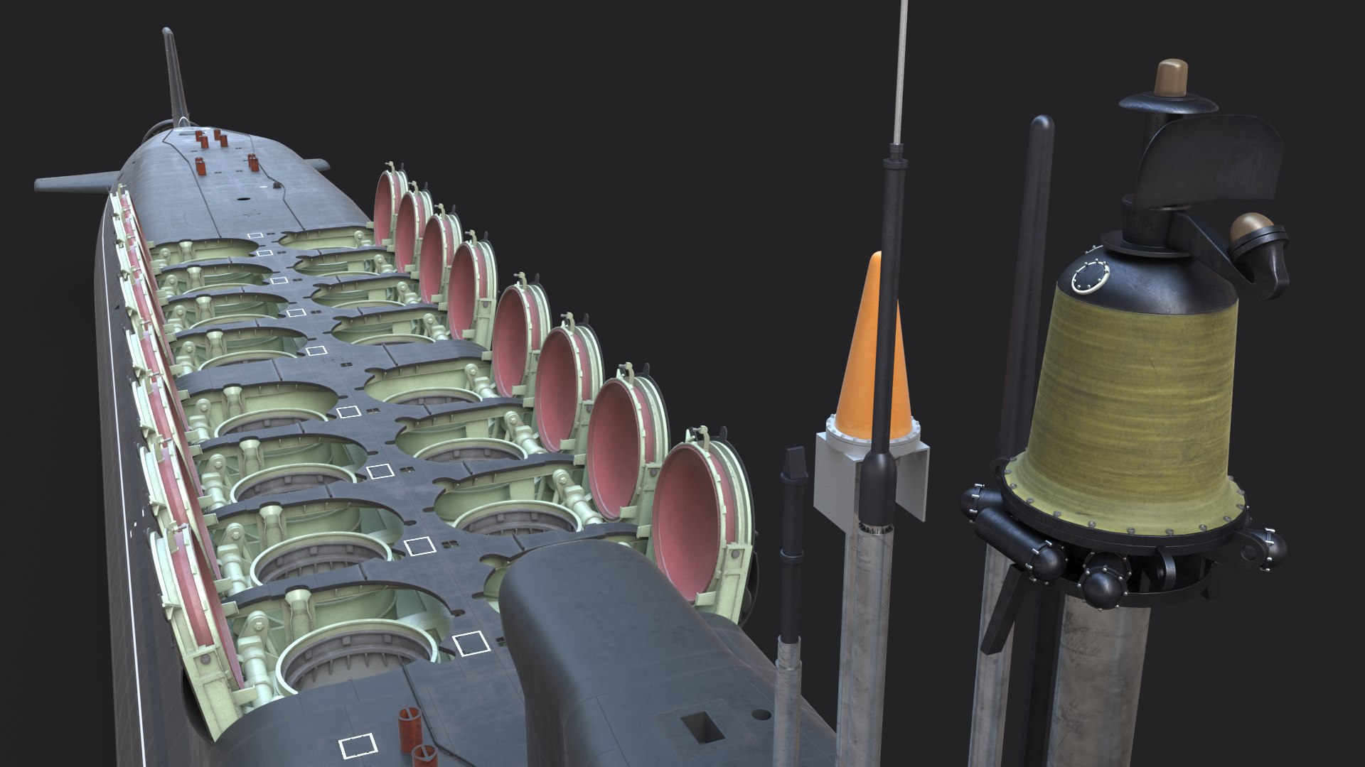 3d Model K-551 Vladimir Monomakh Submarine