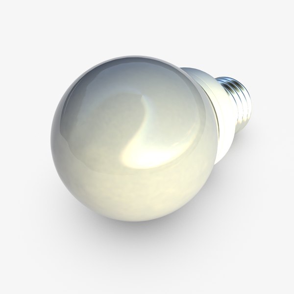 3d model spherical bulb e27
